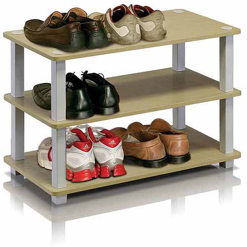 Furinno 13080 Turn-S-Tube No-tools 3-Tier Shoe Rack - Walmart.com