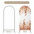 Arch Backdrop 4 Ft, Burnt Orange Botanical Spandex Stretch Fitted Arch ...