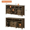 TV Stand Farmhouse Entertainment Center for TVs Up to 65 inch, Wood TV ...