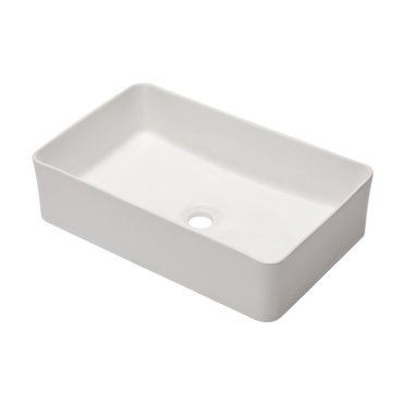 Kraus Elavo Modern Rectangular Vessel White Porcelain Ceramic Bathroom Sink, 19 inch (2-Pack ...