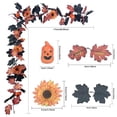 68.9in Halloween Maple Leaf Garland with Jack-o'-Lantern Pumpkins ...