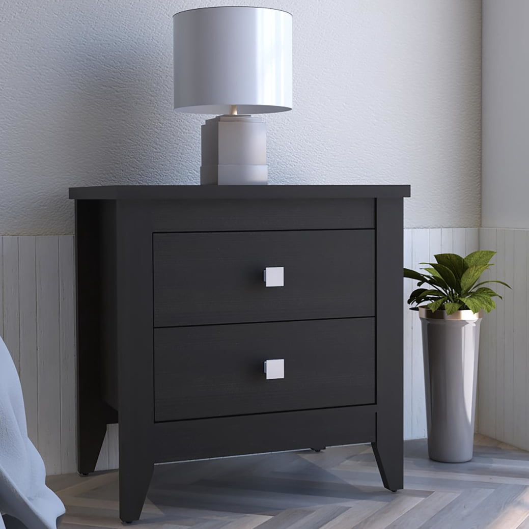 Canddidliike Wooden Nightstand, Bedside Table with 2 Drawers, Modern ...