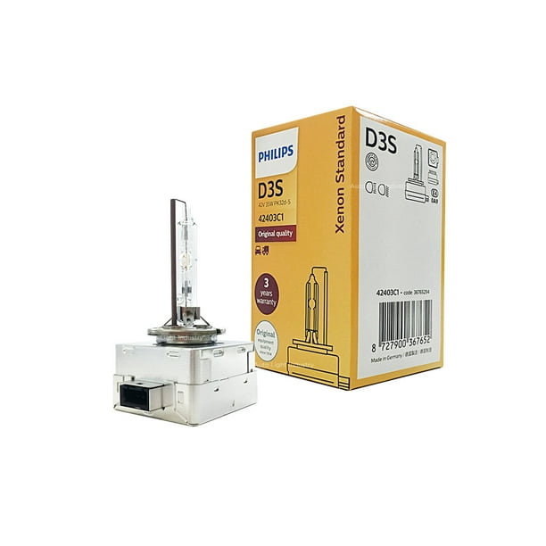 Bombilla de xenón PHILIPS D3S 4300K XenStart 35W OEM de repuesto | Walmart en línea