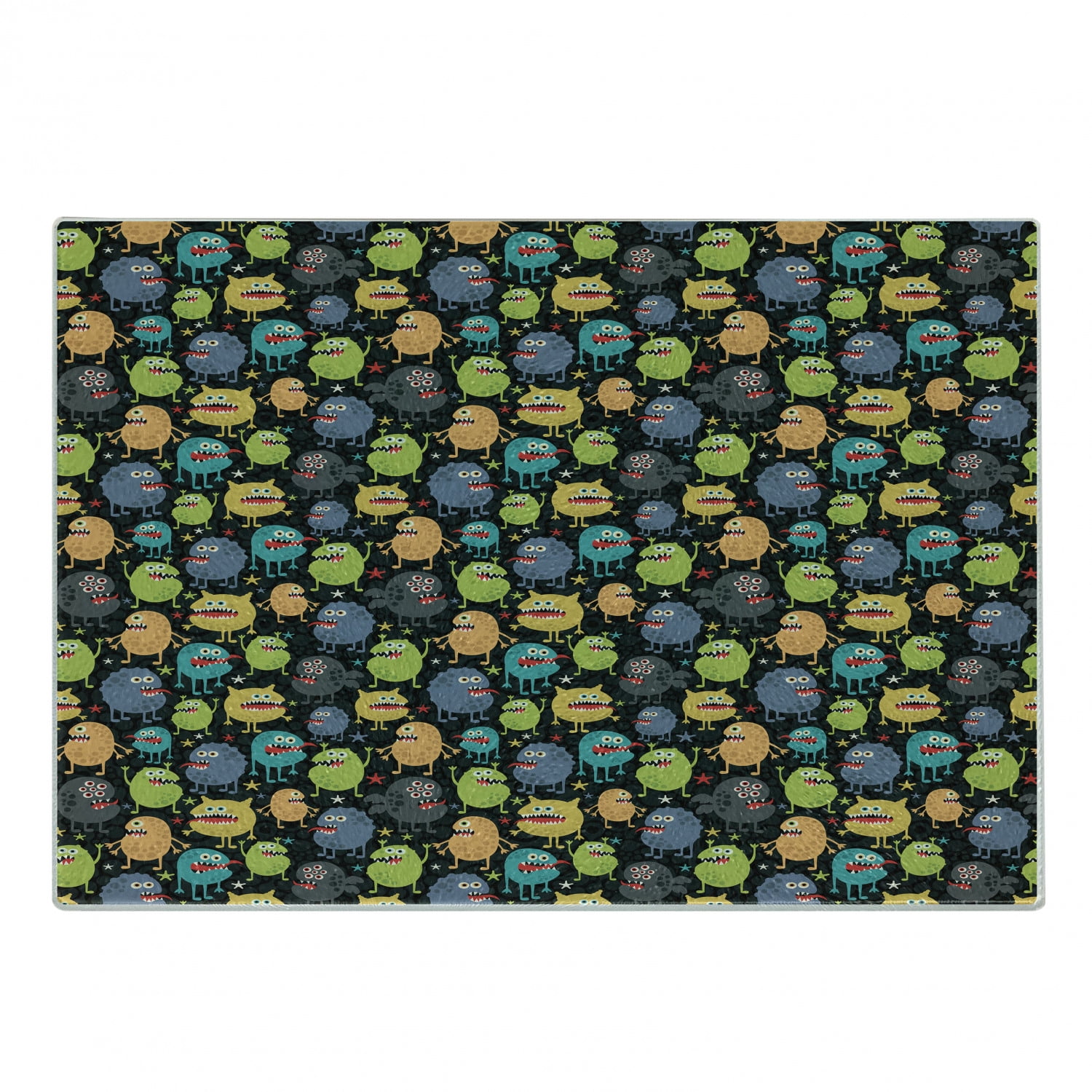 Alien Cutting Board, Funny Characters Cartoon Style Halloween Themed ...