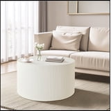 Vertical Stripe Design Nesting Coffee Table Set for Living Room ...