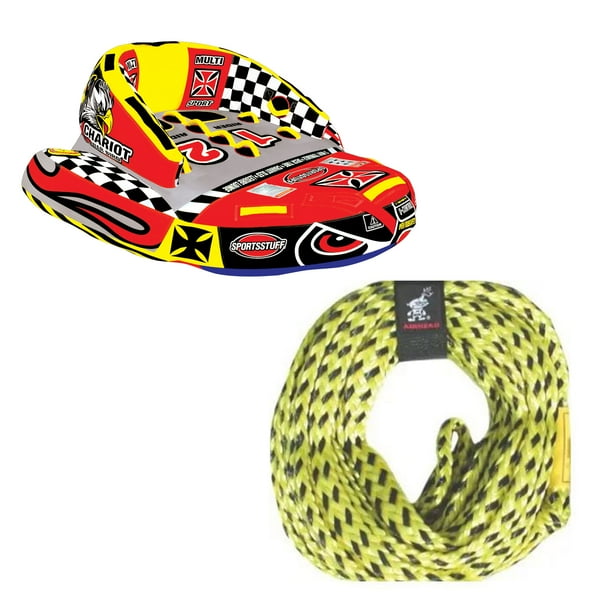 Sportsstuff Chariot Warbird 2 Rider Towable Tube & Airhead 60-foot Tow ...