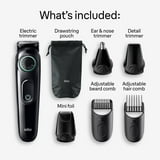 Braun Series 3 All-in-One 7-in-1 Rechargeable Electric Hair Clipper and ...
