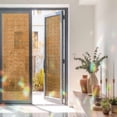 Abstract Orange Pixels Window Privacy Film, Modern Minimalist Geometric ...