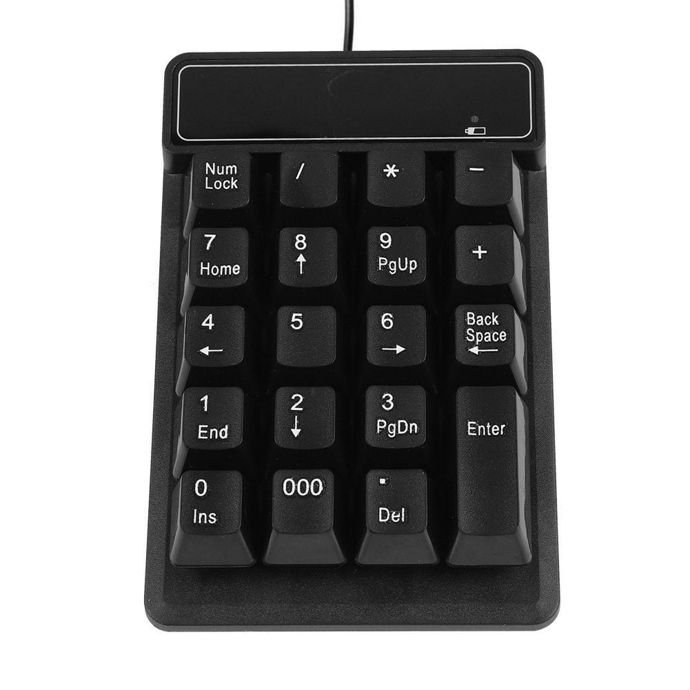 Usb Numeric Keypad Number Keyboard Pad Wired Plam Size 19 Keys Black