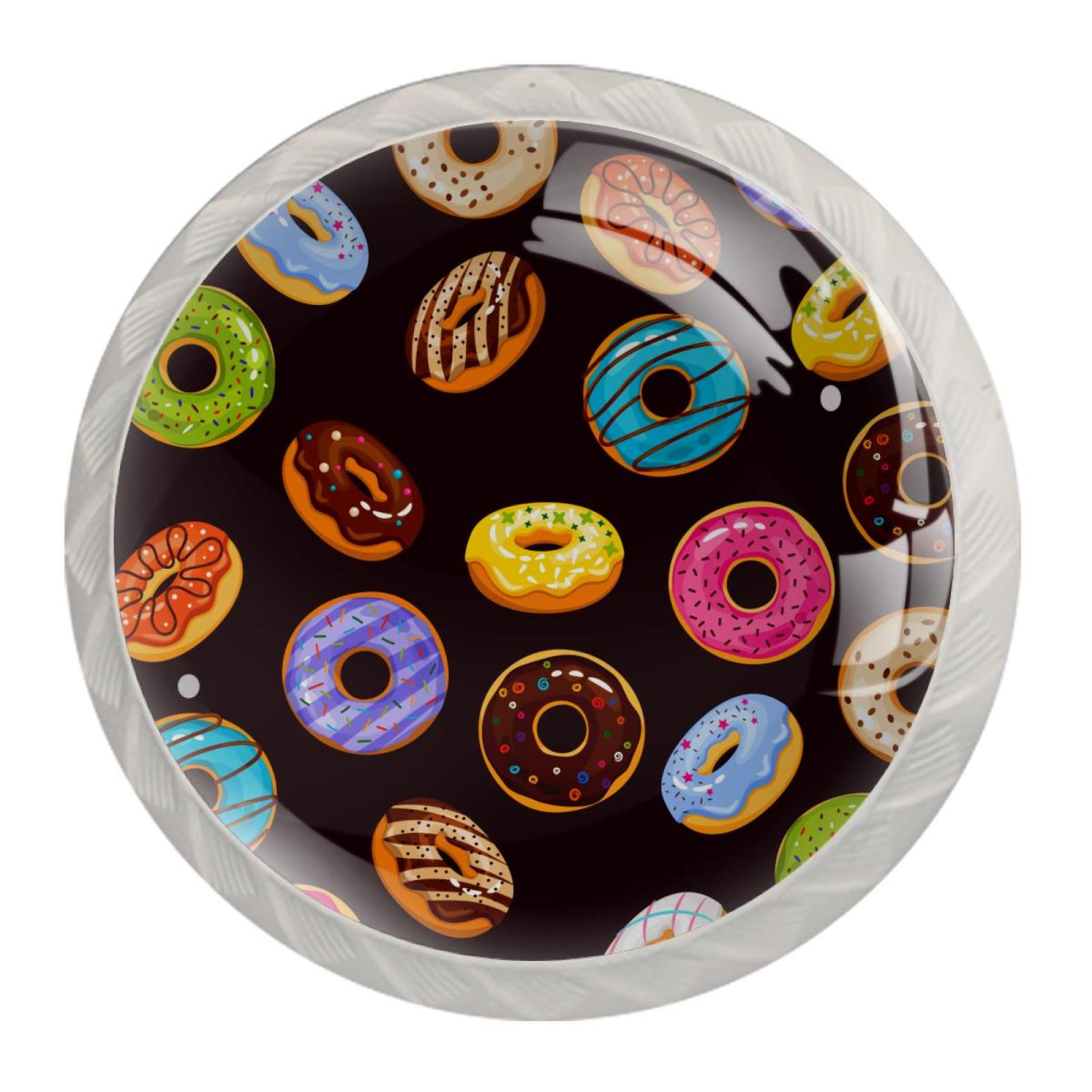 4 Pcs Donuts Knobs for Kitchen Cabinet Cupboard Dresser Bookcase Drawer ...