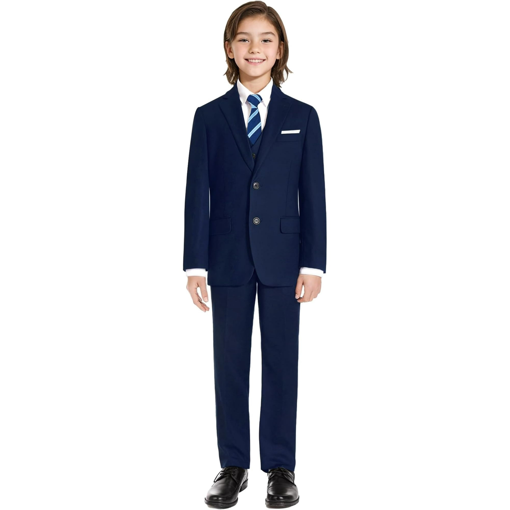 Click here for Visaccy Boysformal Suit Set with Suspenders double... prices