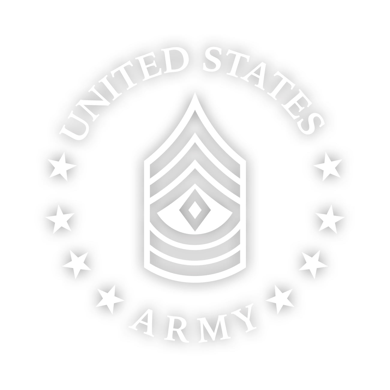 E-8 First Sergeant US Army Rank Sticker Decal Die Cut - Self Adhesive Vinyl - Weatherproof ...