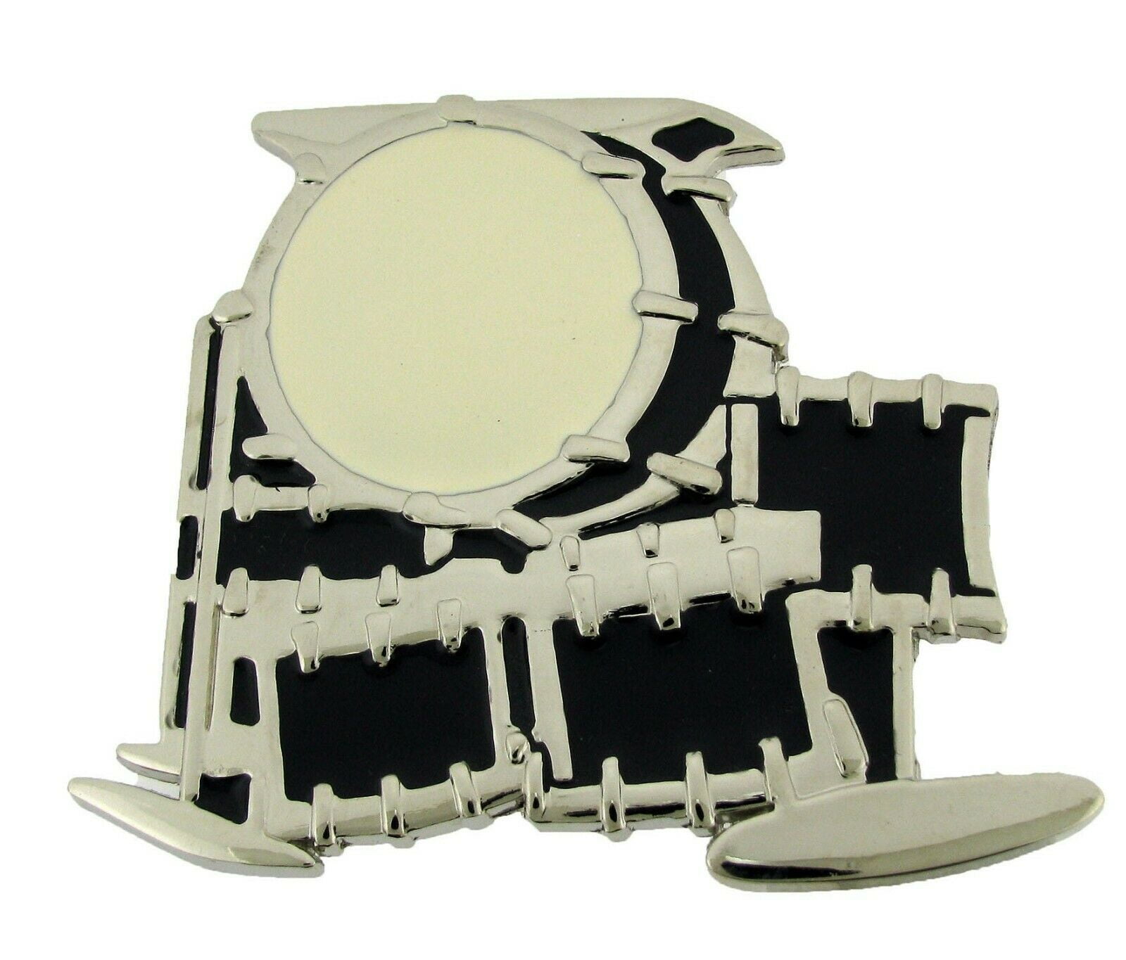 Drum Drums Kit Music Rock Roll Belt BUCKLE HIP HOP RETRO GOTHIC Silver ...