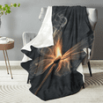 Butterfly Flame Pattern Flannel Blanket,Soft and Warm, Ideal for Travel ...