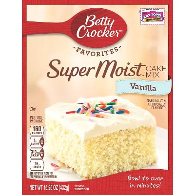 General Mills Betty Crocker Super Moist Cake Mix, 18.25 oz - Walmart.com