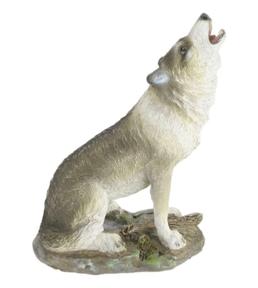 HOWLING WOLF Resin Wilderness Figurine, 4.5" Tall, by Slifka - Walmart.com