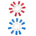 200pcs 16-14 AWG Red Blue Wire Connector Insulated Fork Terminal #4 ...