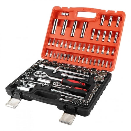 Wchiuoe 94pcs Drive Socket Set Socket Ratchet Wrench Socket Bit ...