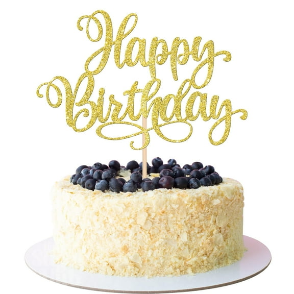 Happy Birthday Cake Topper, Birthday Party Supplies, Cake Decorations ...
