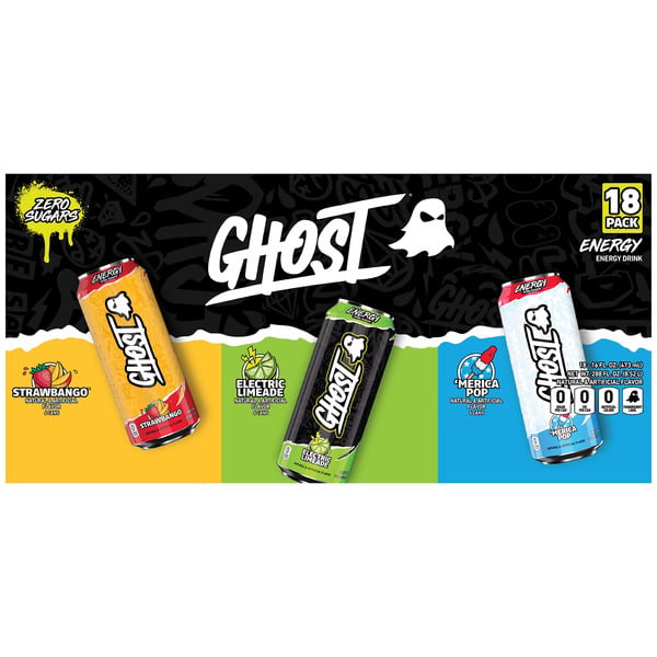 Ghost Energy Drink Variety Pack 16 fl oz Cans, 18 Count Assorted ...
