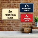 Signs ByLITA Classic Framed Changing Table Sign (Navy Blue / White ...
