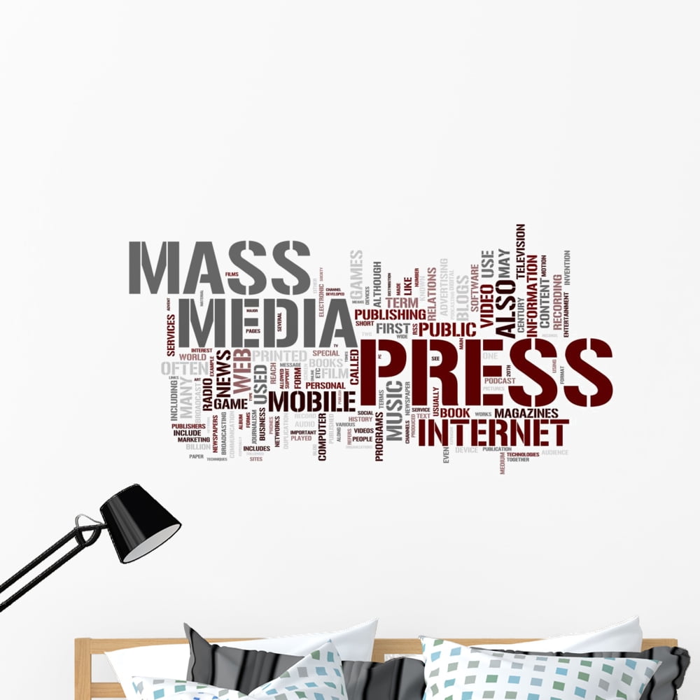 Press and Mass Media Wall Mural by Wallmonkeys Peel and Stick Graphic ...