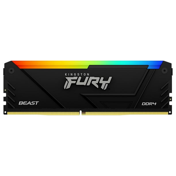 Memoria RAM DDR4 16GB 3200MHz KINGSTON FURY BEAST RGB 1x16GB Negro negro | Bodega Aurrera en línea