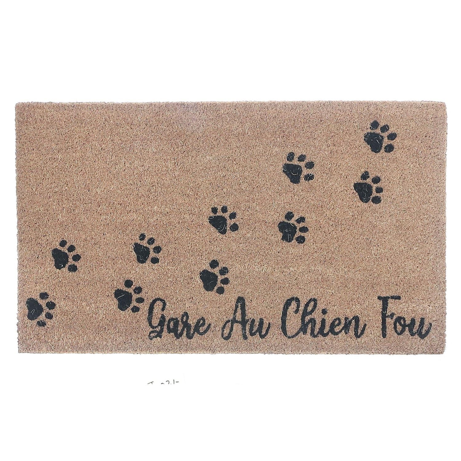 Click here for Ih Casadécor Coir Door Mat Gare Au Chien Fou Paws... prices
