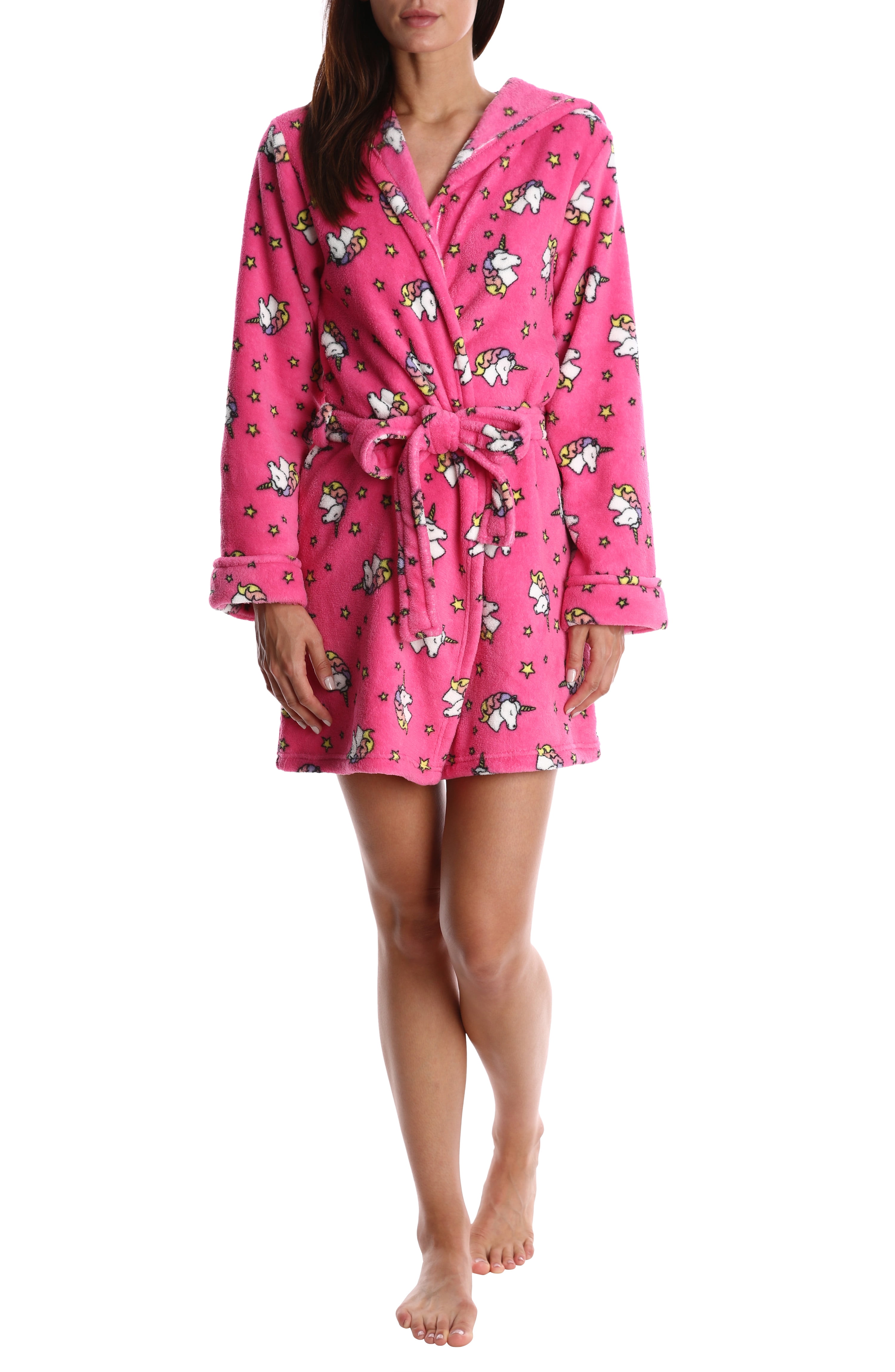 Nomad Women's Plush Robe - Ladies Lounge & Sleepwear Bottoms - Pink ...