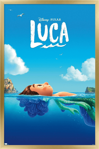 Disney Pixar Luca - Teaser Wall Poster, 14.725" x 22.375", Framed ...