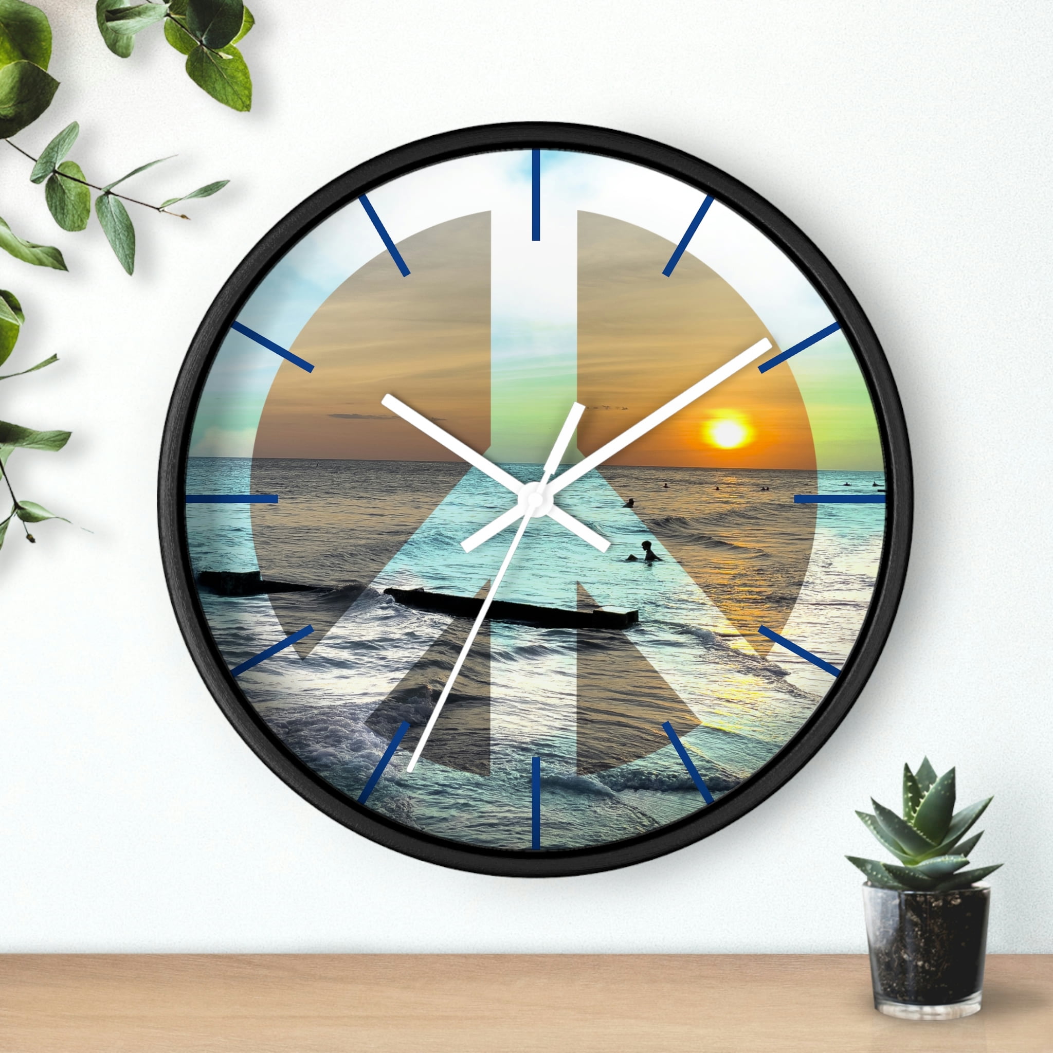 Peace Beach Wall clock - Walmart.com