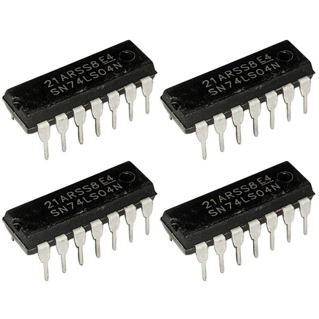 4 Pack IC Logic - 74LS04 14 Pin Hex Inverter - Walmart.com