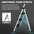 HBTower Folding 3 Step Ladder, Snap-Lock Design, 500 lb Capacity ...