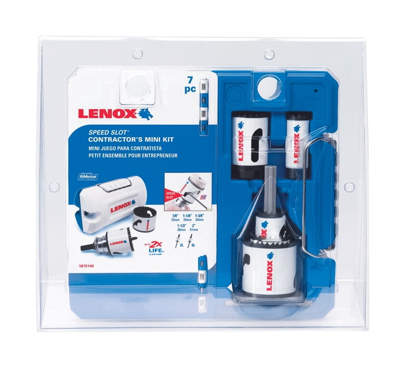 Lenox Speed Slot 2 in. Dia. x 1.5 in. L Bi-Metal Mini Hole Saw Kit 1 pc ...