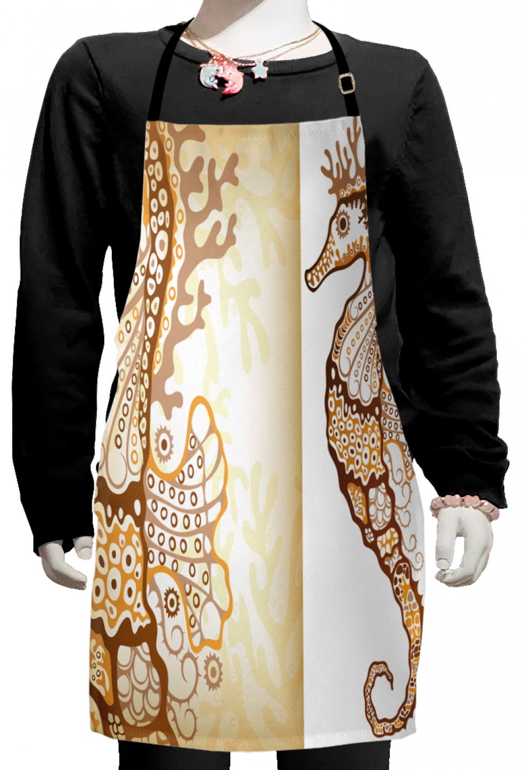 Animal Kids Apron, Seahorse Marine Fishes Exotic Ocean Underwater World ...