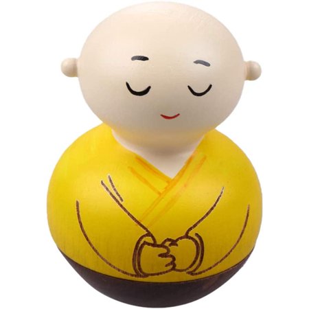 Mini Monk Ornaments Monk Tumbler Toy Roly Poly Baby Toy Zen Garden Monk ...