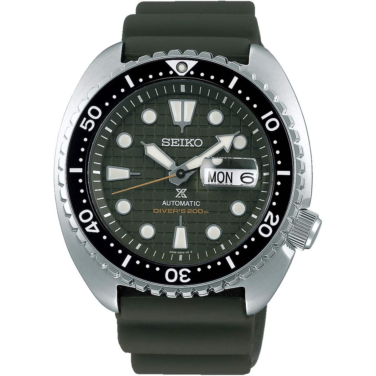 Seiko SRPE05K1 Men's Prospex Sea King Turtle Rubber Strap Watch ...