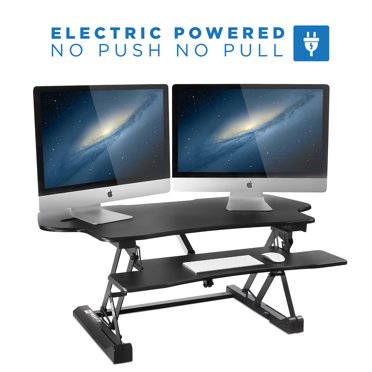 Mount-It! Extra Wide Height Adjustable Standing Desk Converter | 48 ...