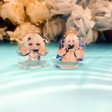 ZILEFSILK 2PCS Cute Anime Game Genshin Impact Acrylic Figure Paimon ...