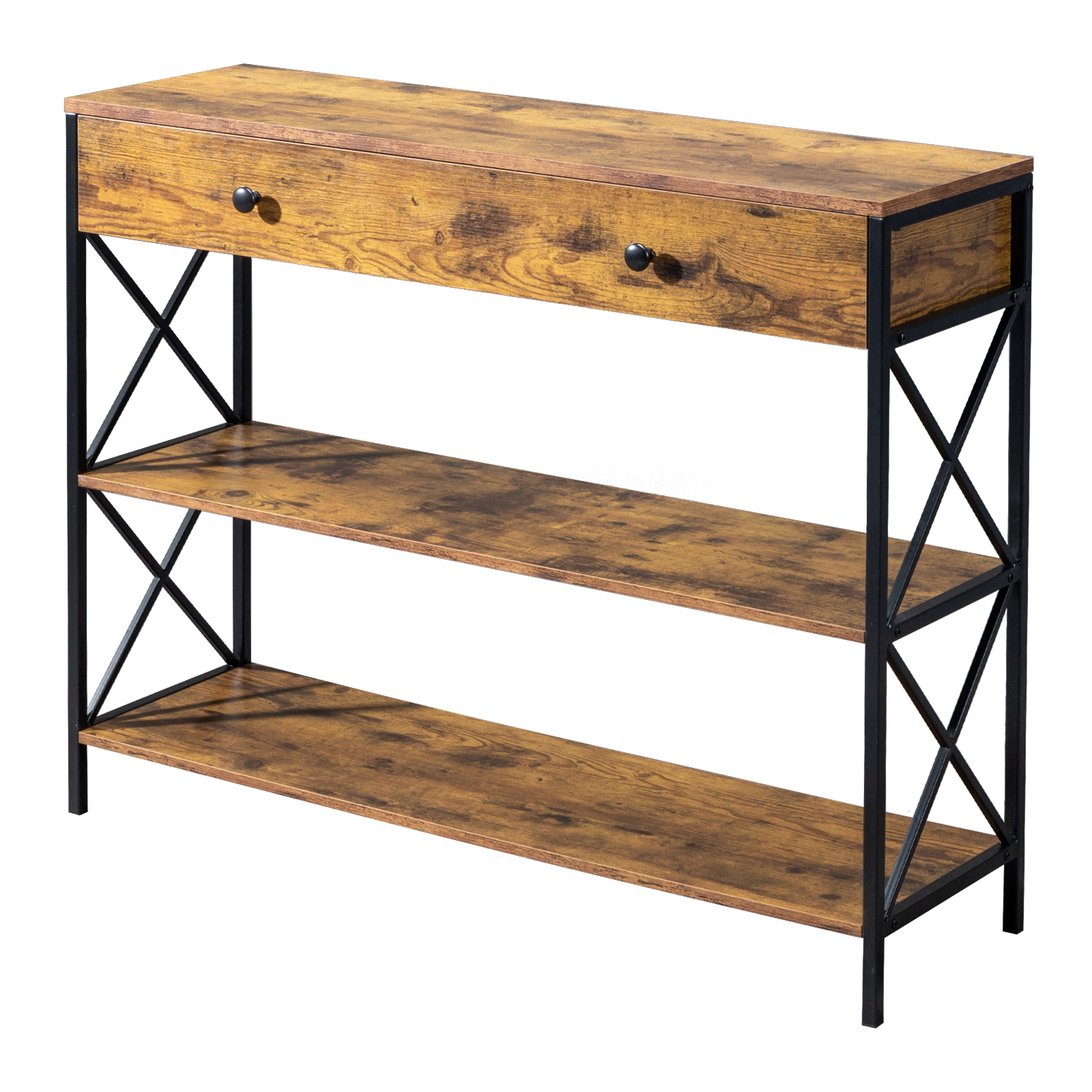 Winado Console Table with 2 Shelves, Hallway Table, Narrow Sofa ...