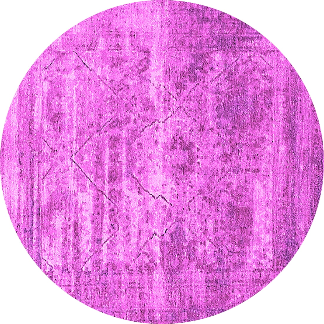 Ahgly Company Indoor Round Oriental Pink Industrial Area Rugs, 8' Round ...