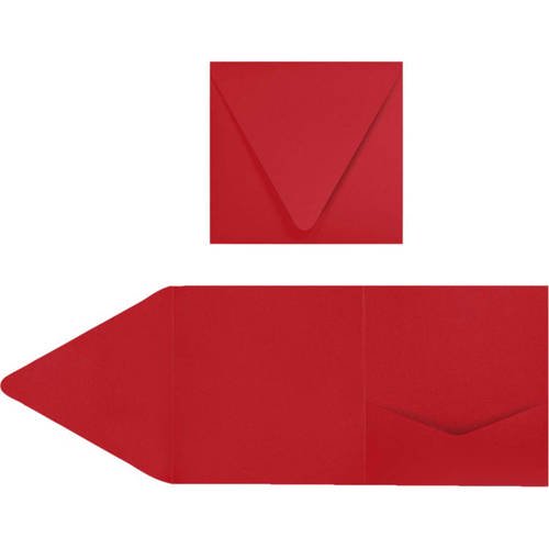 6 x 6 Pocket Invitations - Ruby Red (100 Qty.) - Walmart.com