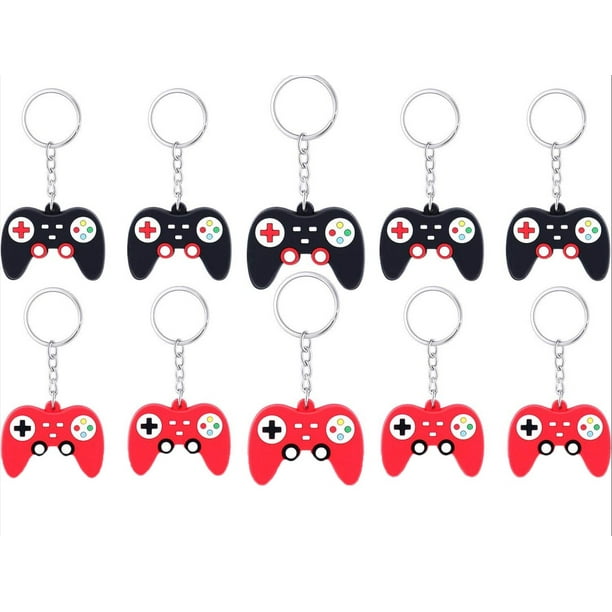 16 Pieces Video Game Controller Keychains 2 Colors Game Controller ...