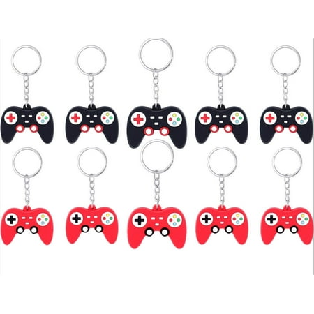 16 Pieces Video Game Controller Keychains 2 Colors Game Controller ...