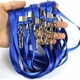 Blue Lanyard Bulk Lanyards for Id Badges Flat Lanyard with Badge Clip ...