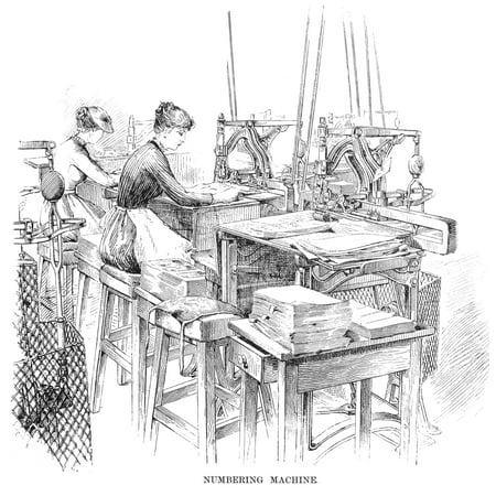 Bank Note Printing Press. /Nnumbering Machine At The Bureau Of ...