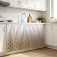 Brown Moroccan Abstract Cabinet Curtain 28"W x 51"L, Geometric Gradient ...