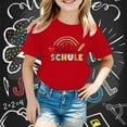 LIIPEE Boys Girls T-Shirt Cartoon Letter Rainbow Printed Short Sleeve ...