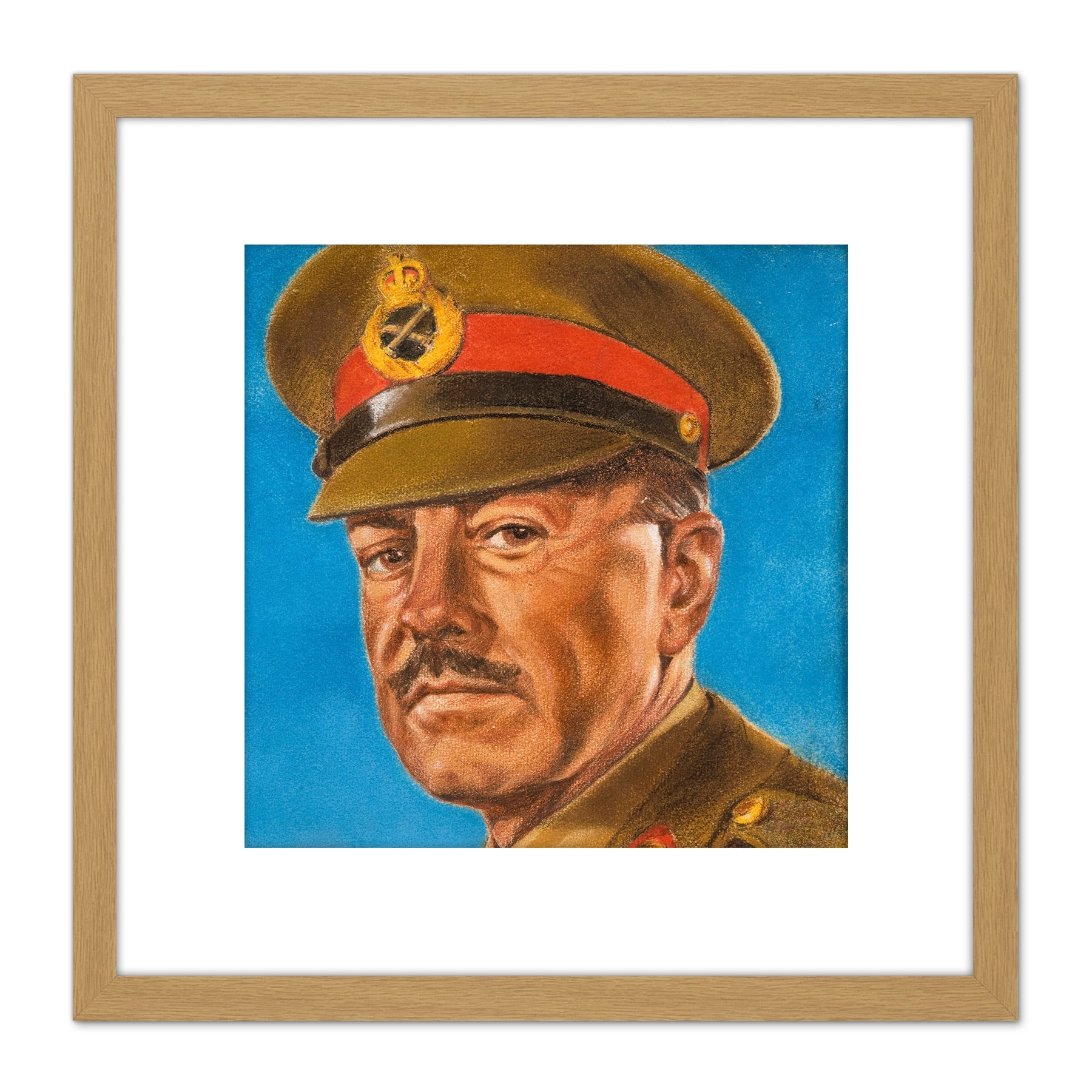 Timym Portrait British General Harold Alexander Painting 8X8 Inch ...