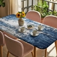 Abstract Mottled Texture Fitted Rectangle Tablecloth 24" x 50" Gray ...